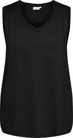 Only Carmakoma V-Shirt ONLY CARMAKOMA CARCORAL S/L V-NECK TEE JRS, Damen, Gr. M, schwarz, Jersey, Obermaterial: 65% Polyester, 35% Viskose, unifarben, regular fit no