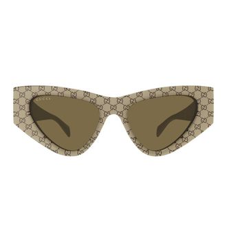 Gucci Cat-Eye Sonnenbrille - - Accessories - unisex - Beige - 53 MM