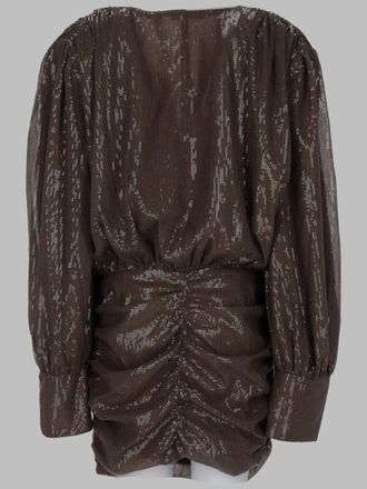 Rotate Sequined Mini Dress - Brown