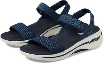 Skechers Femme Go Walk Arch Fit Sandal-Polished, Navy Textile, 36 EU