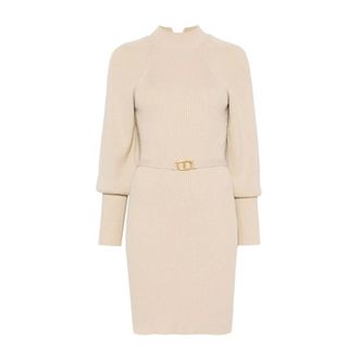 Twinset Damen, Kleider, Beige, LGr&ouml;&szlig;e