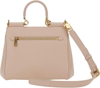 Dolce & Gabbana Womens Handbag My Sicily Pink Leather Calfskin Handbags Hand Bags
