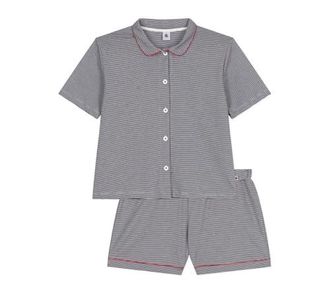 Petit Bateau A0CJW Pyjacourt, Bleu/Blanc, L Femme
