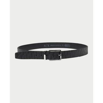 A|X Armani Exchange Ceinture homme avec boucle argent&eacute;e