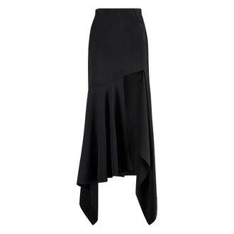 MUGLER Asymmetrischer Midi-Rock mit Cut-out - - Skirts - Damen - Schwarzk - 2XS