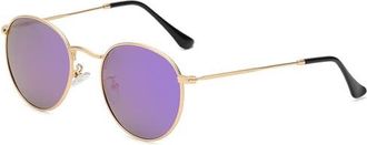 Generic Lunettes de soleil rondes polaris&eacute;es for hommes et femmes, lunettes de soleil de f&ecirc;te de(Purple)