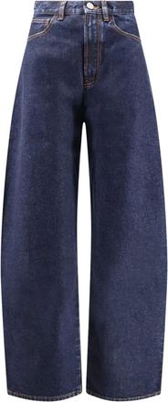 Alaia Femme, Jeans, Bleu, Taille: 36 FR Jean large taille haute