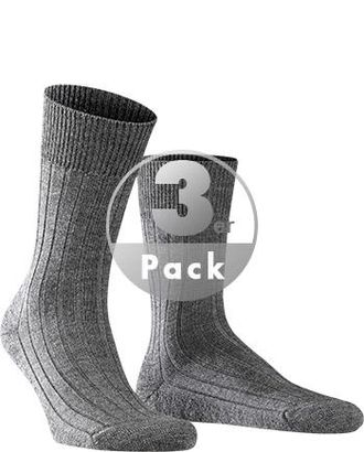 Falke Herren Socken grau Schurwolle unifarben