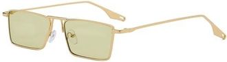 Generic Lunettes De Soleil M&eacute;tal Carr&eacute; Cadre Hommes Et Femmes F&ecirc;te Vacances Lunettes De Soleil(Green)