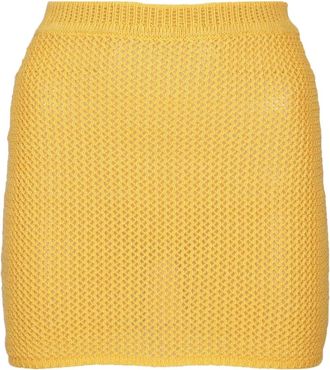 AMOTEA Amotea, Femme, Jupes, Jaune, Taille: 42 FR Gonna