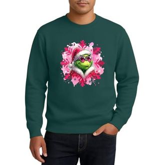 Generic Le Grinch Pull De Noel Homme Costume Femme Vetement zippé Moche Ugly col Rond Christmas Adulte Sweater Pulls Sweat Sweats Pyjama Deguisement Sweatshir