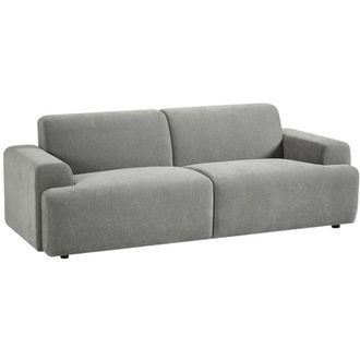 Vente-Unique Canapé 3 places en tissu gris ARFURO