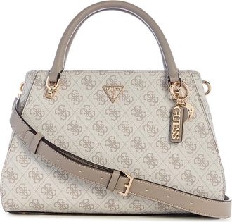 Guess Handtasche Umh&auml;ngetasche Noelle II Luxury Satchel Dark Taupe Logo