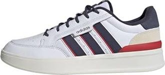 adidas Homme ASPYRE 3 Stripes Shoes, FTWR White/Shadow Navy/Pure Ruby, 41 1/3 EU