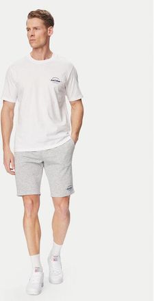 Jack & Jones Jack & Jones Set T-Shirt und Shorts Brandon 12298184 Wei&szlig; Regular Fit