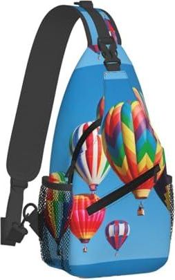 Generic Sacoche Homme Bandouliere montgolfi&egrave;res Durable Sacs Poitrine Casual Cross Body pour Cyclisme Homme &eacute;cole