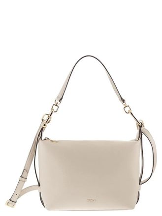 Furla Hobo Bags - Miniature Embossed Leather Hobo Bag With Straps - Gr. unisize - in Beige - f&uuml;r Damen