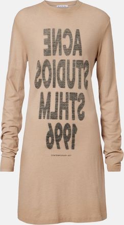 Acne Studios Robe en coton &agrave; logo