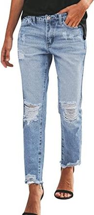 Generic Jean Gris Clair Femme Grossesse Cale&ccedil;on Confortable Poche Wide Thermo D&eacute;chir&eacute; Moulant Paperbag Tricot Brod&eacute; Carrot Ultra Charpentier Liquidation Marqu