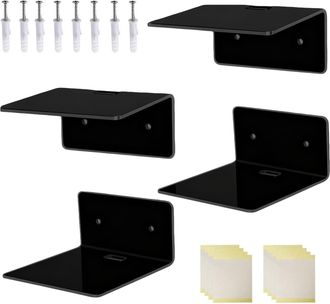 Generic Acryl-Display-Schelven - 4 St&uuml;ck Multifunktions-Wandhalter, Bedroom Bookshelf, Album K&uuml;che Bathroom Living Room Storage | Foto-Rahmen Ledges, Perfume 