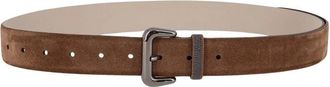 Brunello Cucinelli Wildleder-G&uuml;rtel mit Monili-Detail - - Accessories - Damen - Braun - XS