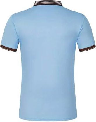 Generic Polo d&eacute;contract&eacute; pour homme avec boutons c&ocirc;tel&eacute;s et blocs de couleurs pour homme, bleu, XXL