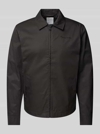 Knowledge Cotton Apparel Bomberjacke mit Label-Stitching Modell WAXED CANVAS