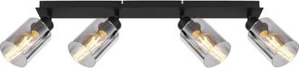 Globo Lighting 4er Spot Hadera schwarz 67 x 9 cm 4 x e 27, max. 15 w, dimmbar Spots - Globo