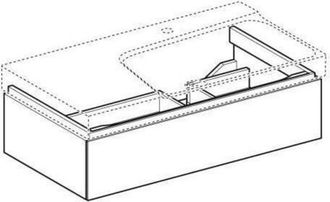 Keramag Geberit Xeno 2 Waschtischunterschrank mit Siphonausschnitt