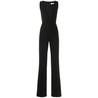 Michael Kors Stretch Pebble Crepe Plunge Jumpsuit - - Jumpsuits & Playsuits - Damen - Schwarzk - S