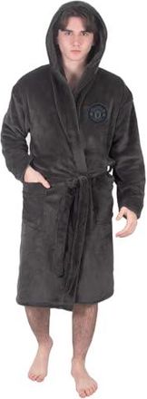 Manchester United FC officiel - Robe de chambre thème football - polaire - homme - gris - XL