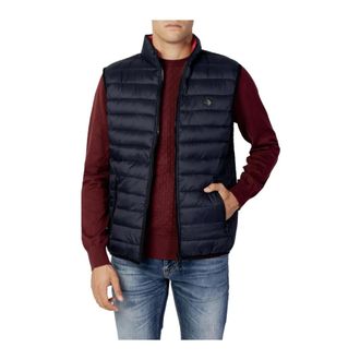 U.S.Polo Association Blauer Stepp-Pufferweste f&uuml;r M&auml;nner - - Jackets - Herren - Blau - S