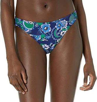 Amazon Essentials Bas de Maillot de Bain Bikini Classique Femme, Bleu Profond Motif Cachemire, 40