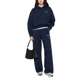 Sporty & Rich Dknav Sweatshirt - - Sweatshirts & Hoodies - Damen - Blau - S