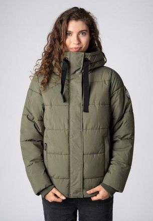 Sublevel Steppjacke Damen Winterjacke mit Kordel und Kapuze Kapuze mit Tunnelzug, Rei&szlig;verschlusstaschen