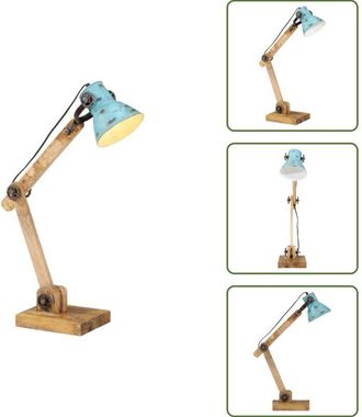 vidaXL The Living Store Lampe de bureau 25 W bleu d&eacute;lav&eacute; 23x18x96 cm E27 - Lampe De Bureau - Lampadaire - &Eacute;clairage Industriel - D&eacute;coration Int&eacute;rieure