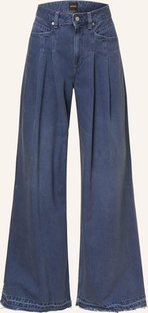 HUGO BOSS Wide Leg Jeans Slouchy grau