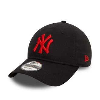 New Era New York Yankees MLB League Essential Schwarz Rot Verstellbare 9Twenty Cap - One-Size