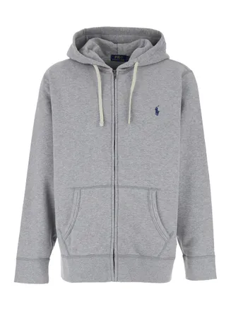 Polo Ralph Lauren Pony-Embroidered Hoodie - Gray