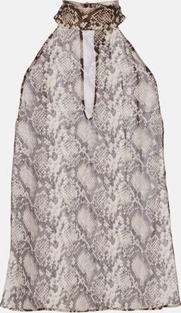 Nili Lotan Bedrucktes Top Alla aus Seide