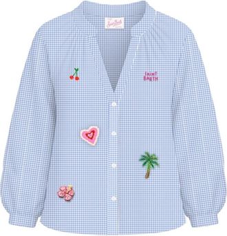 MC2 Saint Barth Femme, Blouses et Chemises, Bleu, Taille: 36 FR Lio0001-00430L.31 Skjorte
