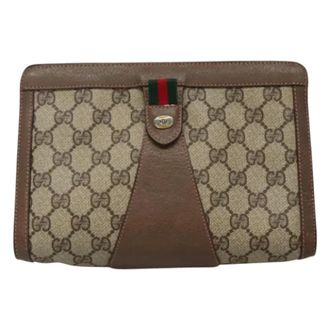 Gucci Pre-owned Cuir pochettes-minaudieres - Femme - Pre-owned - Beige - Taille: ONE Size
