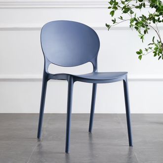 Generic Set Mit 4 Modernen Stapelbaren Kunststoff-Esszimmerst&uuml;hlen - Kein Zusammenbau Erforderlich, 330 Pfund Kapazit&auml;t(B)