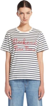 Max Mara Femme, Tops, Bleu, Taille: 44 FR Camiseta Olga