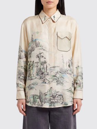 Alemais Scout Hemdbluse aus reiner Seide mit Grafikdruck und aufgesetzten Taschen