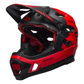 Bell Bell Unisex - Erwachsene Super DH Mips Fahrradhelm MTB, matt/Gloss red/Black fasthouse, M | 55-59cm