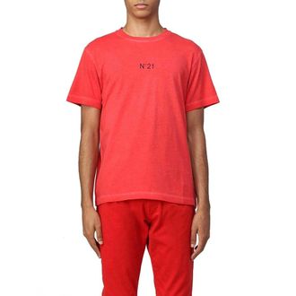 N&deg;21 Rotes T-Shirt mit einzigartigem Design - - Tops - Herren - Rot - M