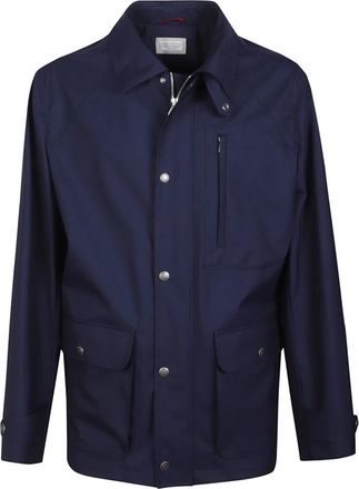 Brunello Cucinelli Homme, Vestes, Bleu, Taille: 2XL Veste de terrain