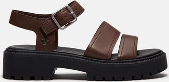 Timberland Stone Street Plateau-Sandale mit Fersenriemen f&uuml;r Damen in Dunkelbraun, Damen, Braun, Gr&ouml;&szlig;e