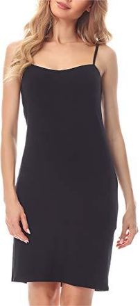 Merry Style Fond de Robe Lingerie Femme MS10-203 (Noir, 3XL)